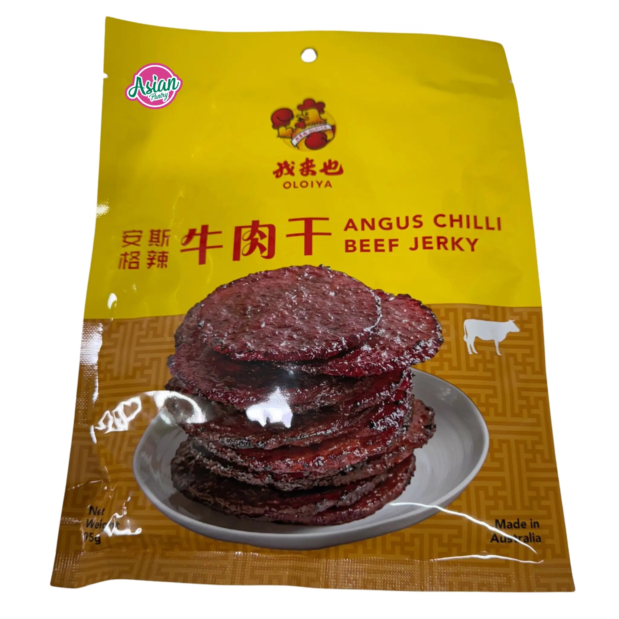 Oloiya Gold Coin Angus Chilli Beef Jerky 190g