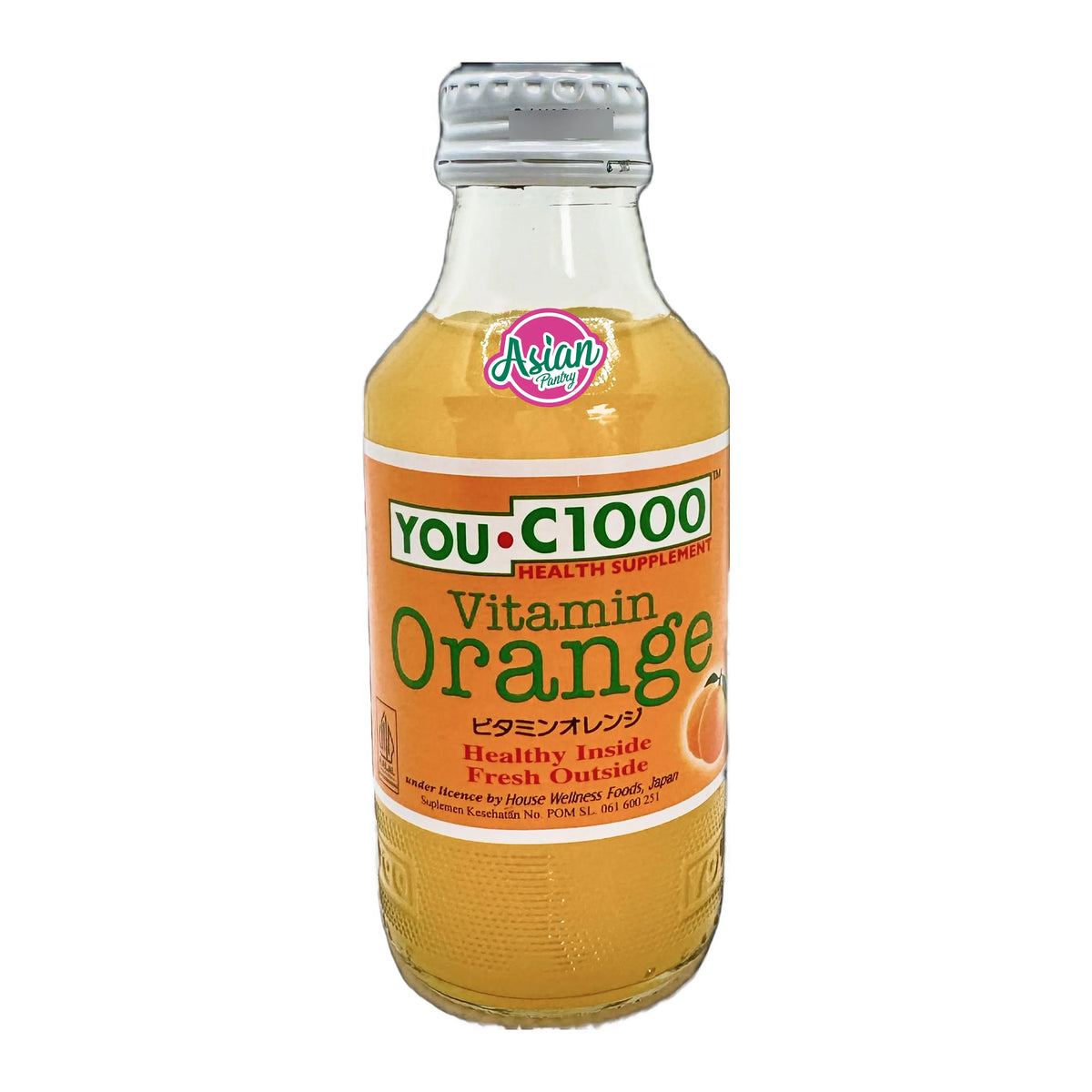 YOUC1000 Glass Bottle - Vitamin Orange (w/ Vitamin C) 140ml – Asian Pantry