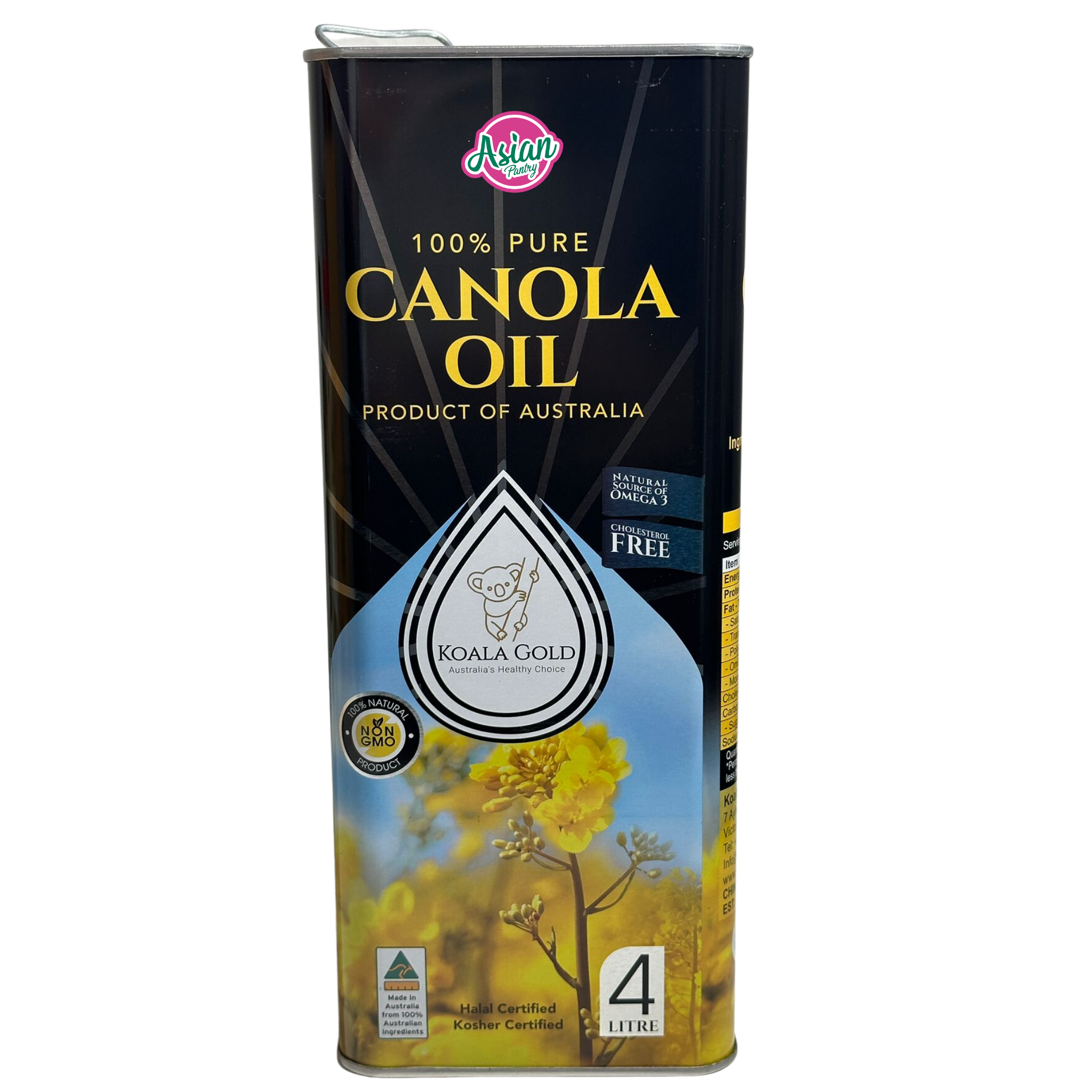 Koala Gold Canola Oil 100% Pure 4L 4000l